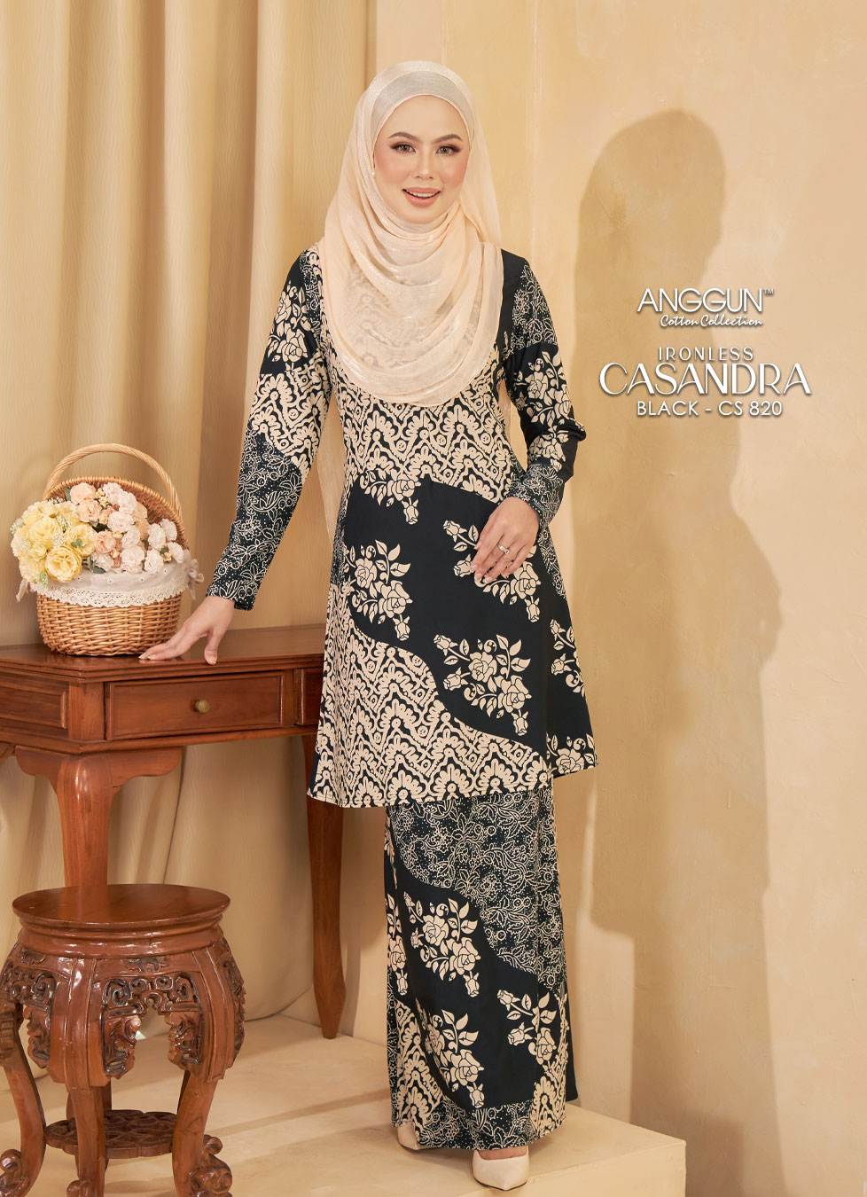 Anggun Cotton Collection | Baju Kurung Selembut Kapas | WOMEN COLLECTION IRONLESS CASANDRA CS 820