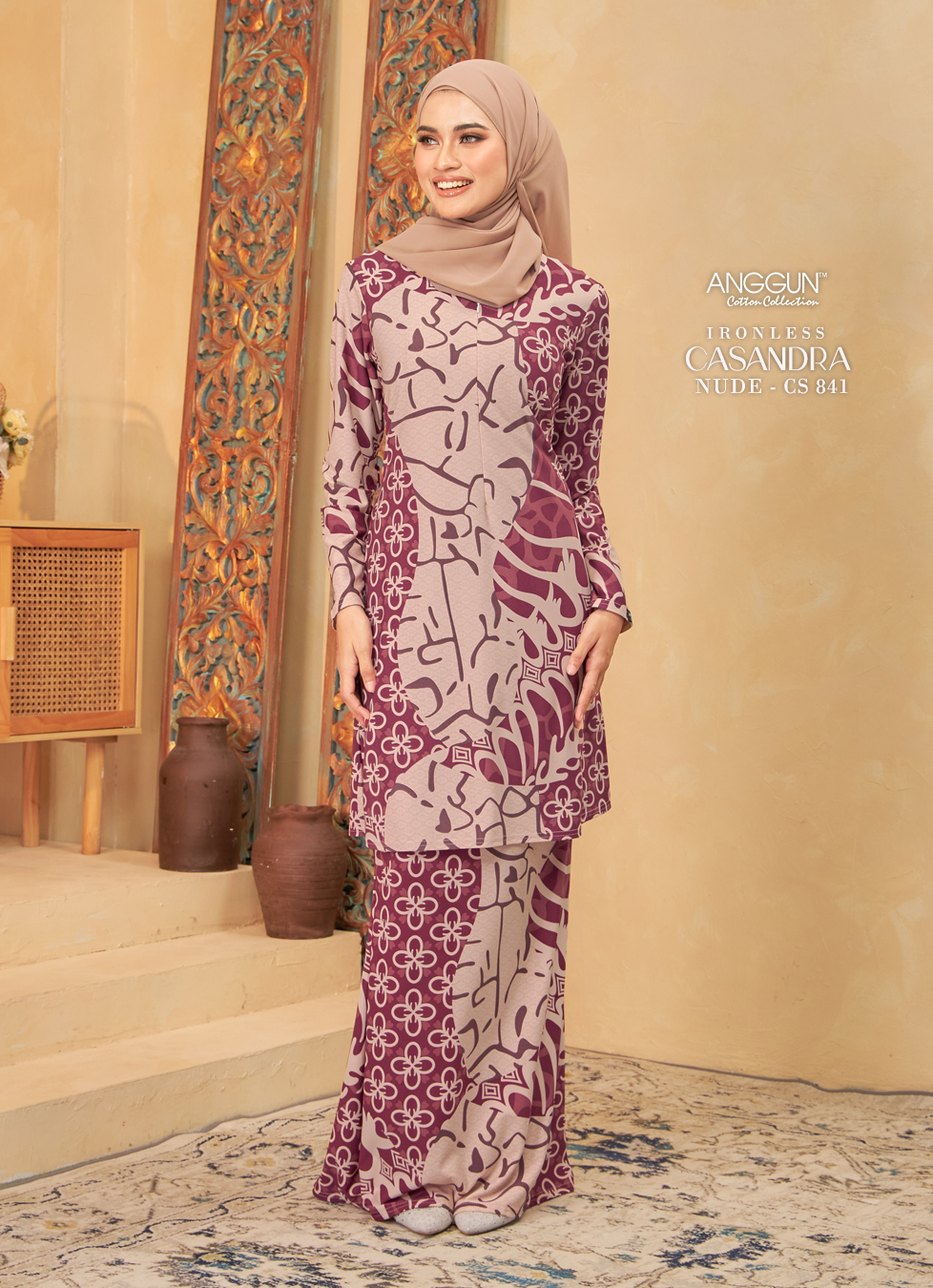 Anggun Cotton Collection | Baju Kurung Selembut Kapas | WOMEN COLLECTION IRONLESS CASANDRA CS 841