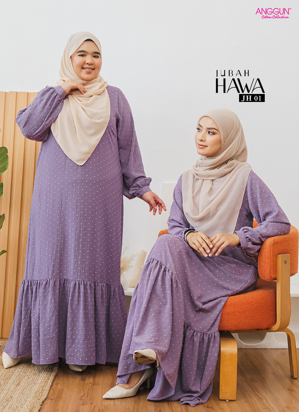 Anggun Cotton Collection | Baju Kurung Selembut Kapas | JUBAH COLLECTION JUBAH HAWA JH 01