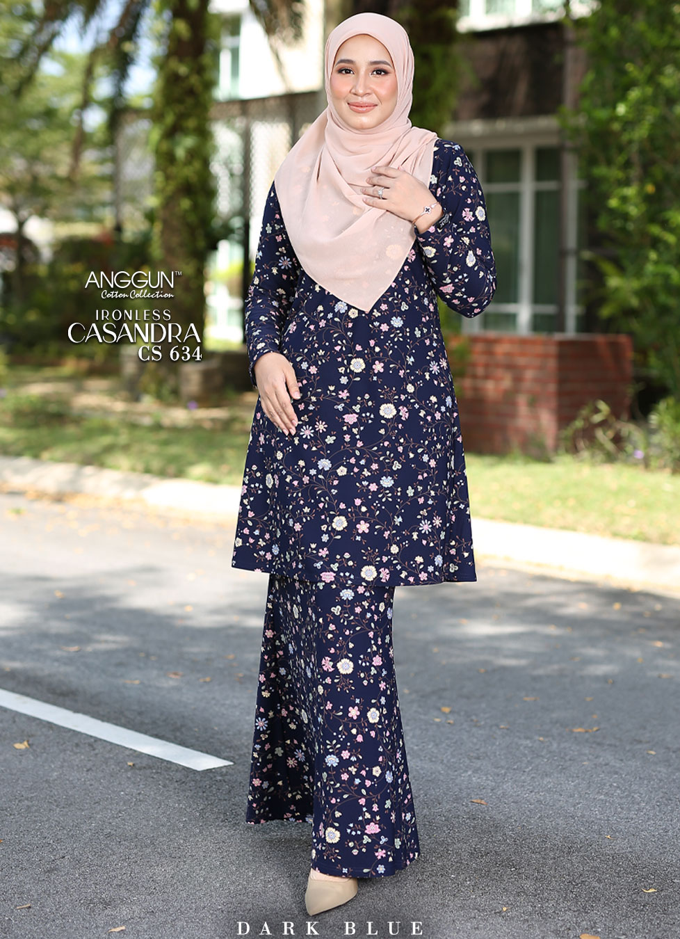 Anggun Cotton Collection | Baju Kurung Selembut Kapas | WOMEN COLLECTION IRONLESS CASANDRA CS 634